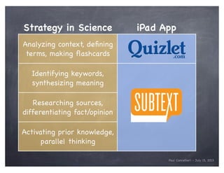 Using iPads To Improve Science Literacy.key
