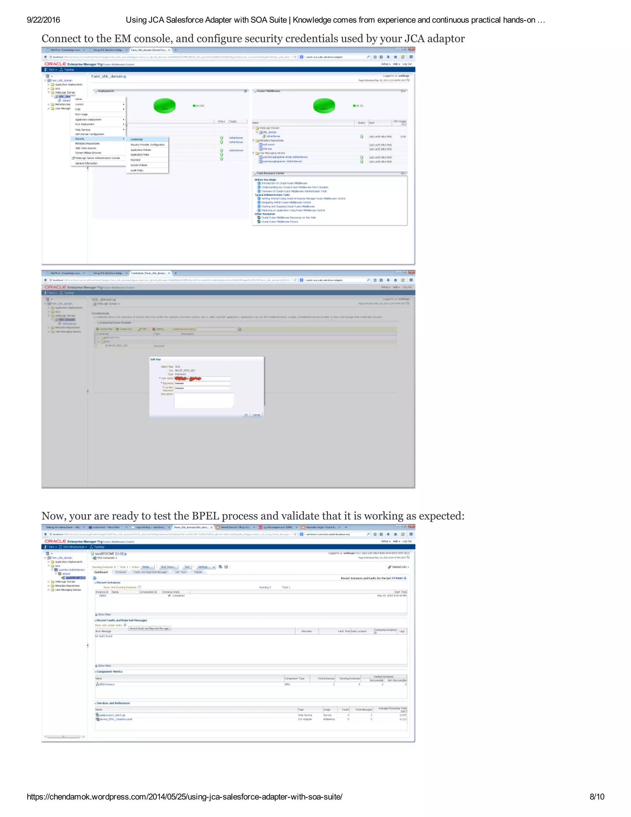 Using jca salesforce adapter with soa suite | PDF