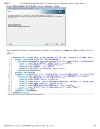 Using jca salesforce adapter with soa suite | PDF