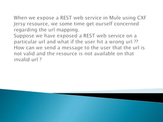 Using jersey exception mapper | PPTX | Internet | Computing