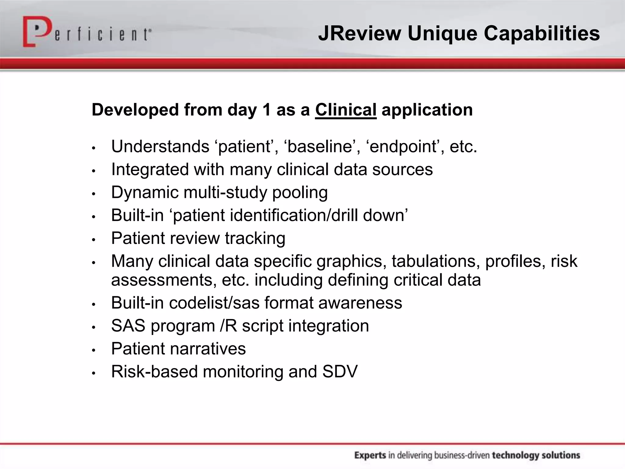 Using JReview to Analyze Clinical and Pharmacovigilance Data in ...