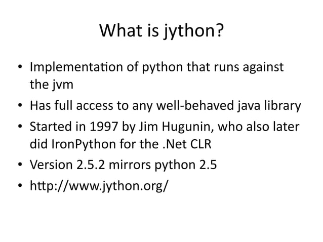 Using Jython To Prototype Mahout Code