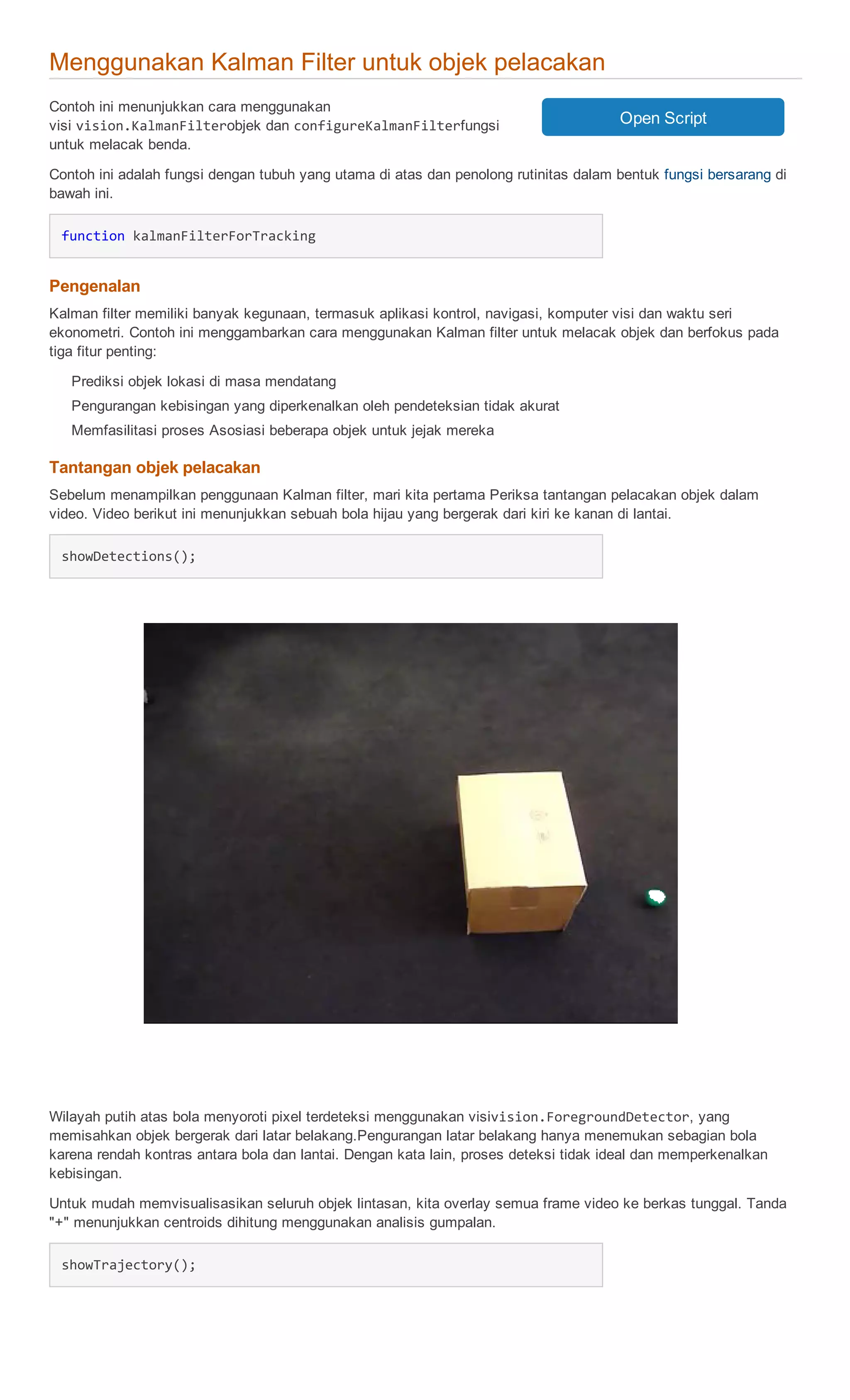 Using Kalman Filter For Object Tracking Matlab And Simulink Example Pdf 
