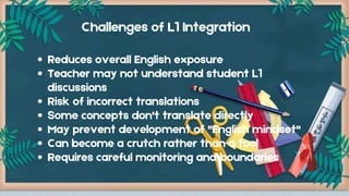 Using L1 in the EFL Classroom Benefits a | PDF