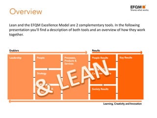 EFQM& Lean: Together in Harmony | PPTX | Manufacturing Industry | Industries