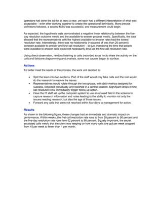 Using lean six sigma to improve call center operations | DOC