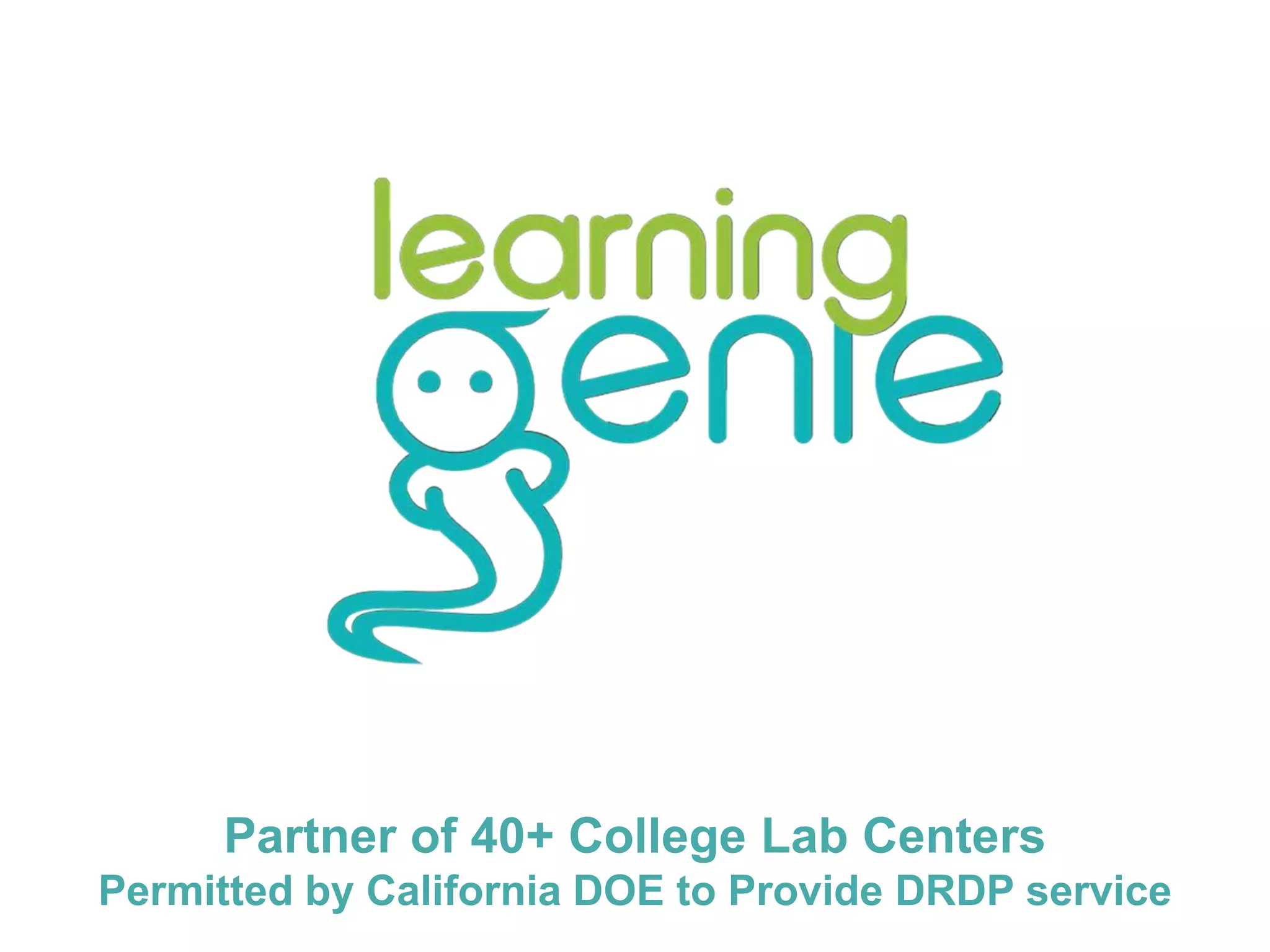 Learning Genie for California DRDP2015 | PPT