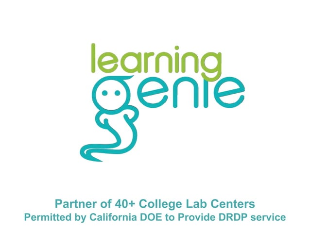 Learning Genie for California DRDP2015 | PPT