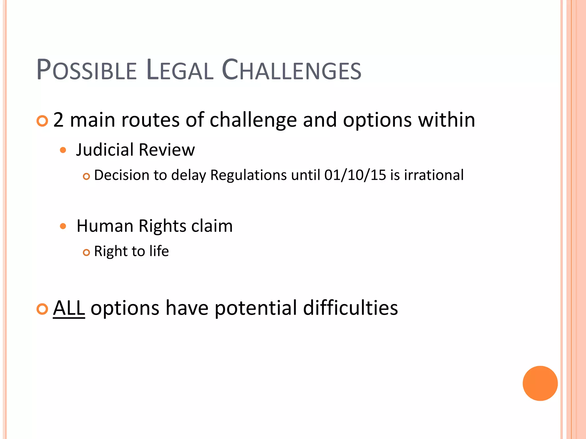 Using legal challenges, Kirstie Douse | PPT