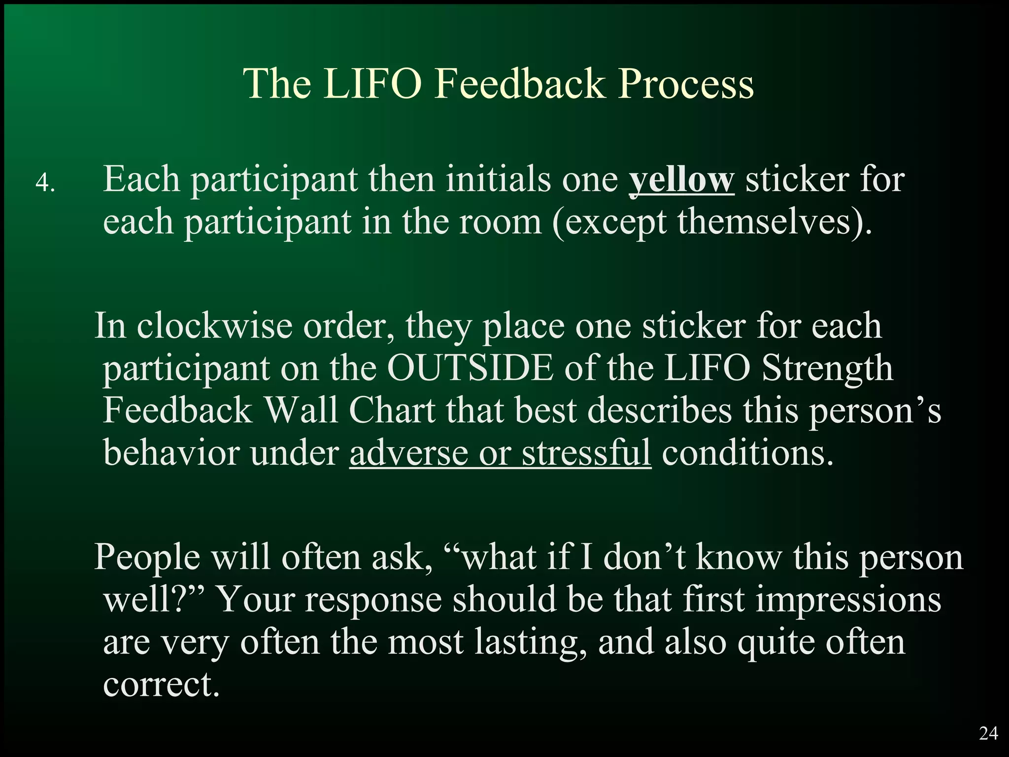 Using Lifo Method Strength Management Chart In Facilitating Cultural ...