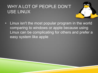 Using linux in schools | PPT
