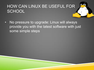 Using linux in schools | PPT