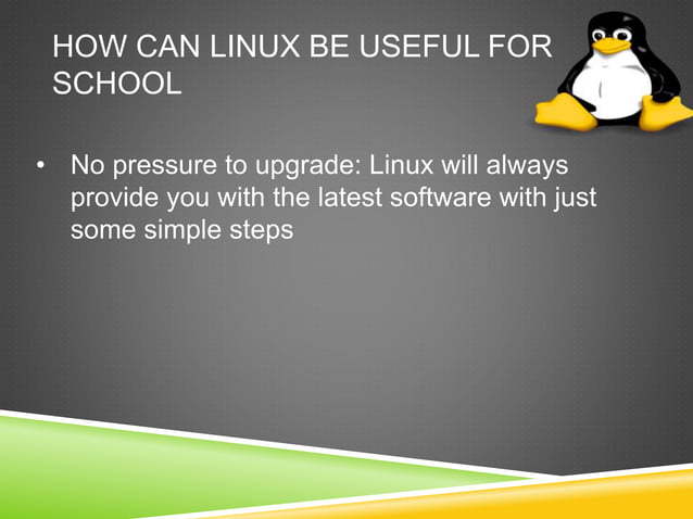 Using linux in schools | PPT
