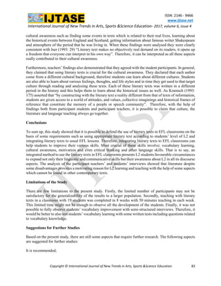 Using literarry text in efl classrooms | PDF