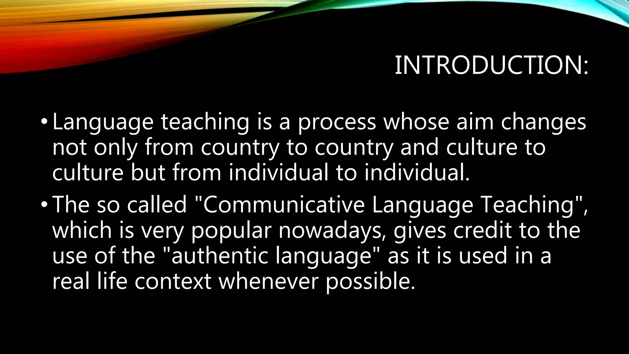 Using literature in language teaching | PPTX