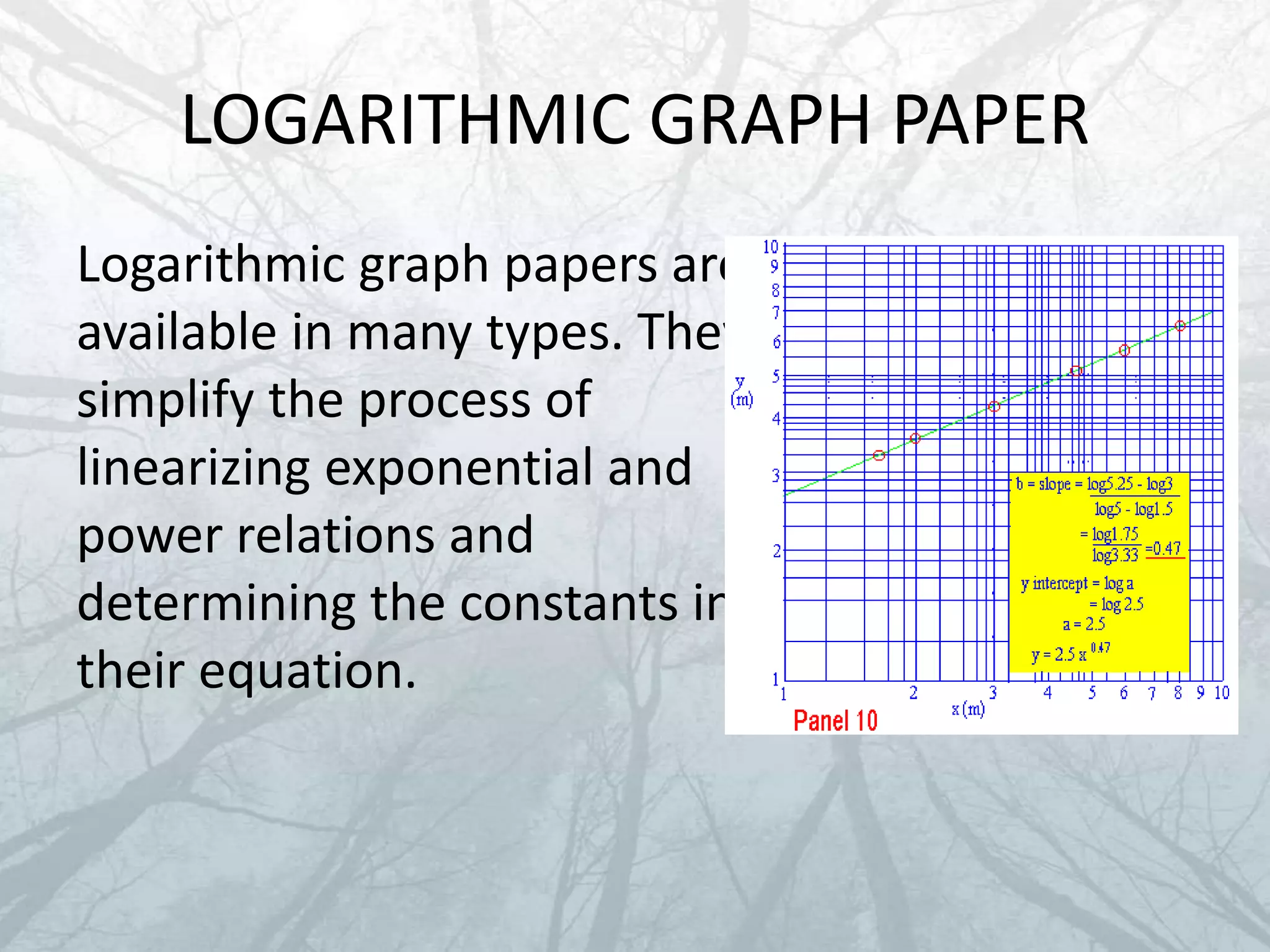 Using lograrithmic graph paper | PPTX