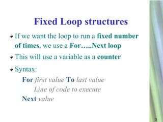 Using loops | PPTX
