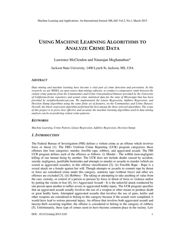 Using machine learning algorithms to | PDF
