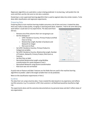 Using Machine Learning in Anti Money Laundering - Part 1 | PDF