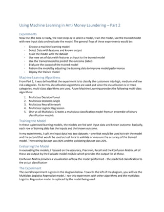 Using machine learning in anti money laundering part 2 | PDF