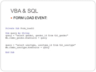 Using macros in microsoft access | PPTX | Operating Systems | Computer Software and Applications