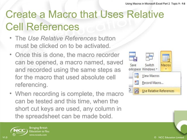Using macros in microsoft excel part 2 | PPT | Business Accounting ...