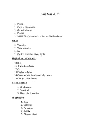 Using magic qpc | PDF