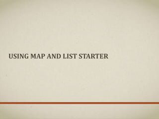 Using map and list starter | PPTX | Programming Languages | Computing