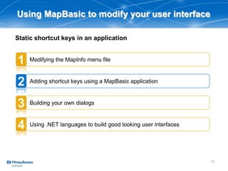 Using MapBasic to modify your user interface | PPTX