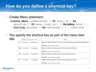 Using MapBasic to modify your user interface | PPTX