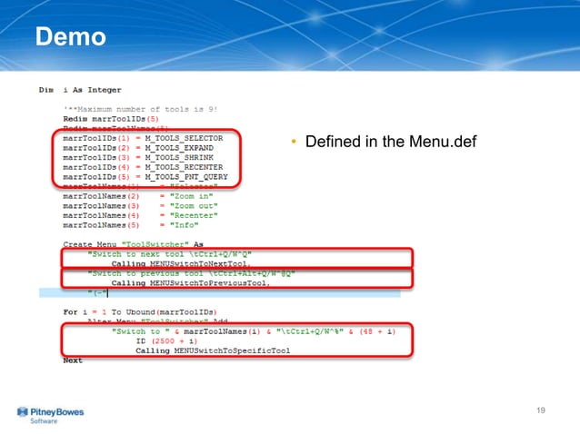 Using MapBasic to modify your user interface | PPTX
