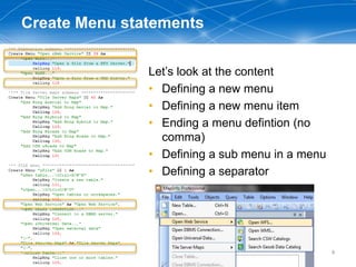 Using MapBasic to modify your user interface | PPTX