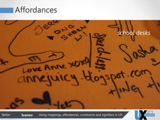 Using mappings, affordances, constraints and signifiers in ux | PDF