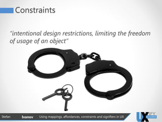Using mappings, affordances, constraints and signifiers in ux | PDF