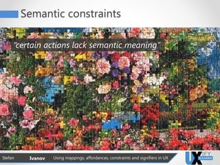 Using mappings, affordances, constraints and signifiers in ux | PDF