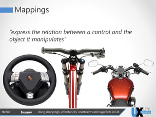 Using mappings, affordances, constraints and signifiers in ux | PDF