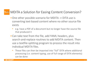 Using Markdown and Lightweight DITA in a Collaborative Environment | PDF