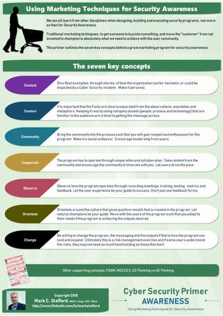 Cyber Security Primer - Awareness - Using Marketing Techniques for Security Awareness | PDF