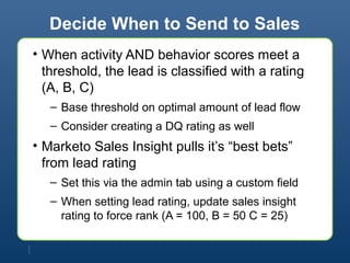 Using marketo lead scoring to build pipeline growth | PPT