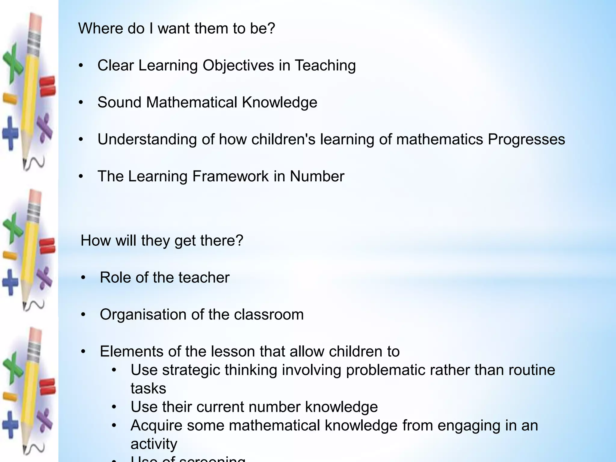 Using maths recovery activities in the classroom teachers erasmus | PPTX