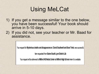 Using MeLCat | PPT