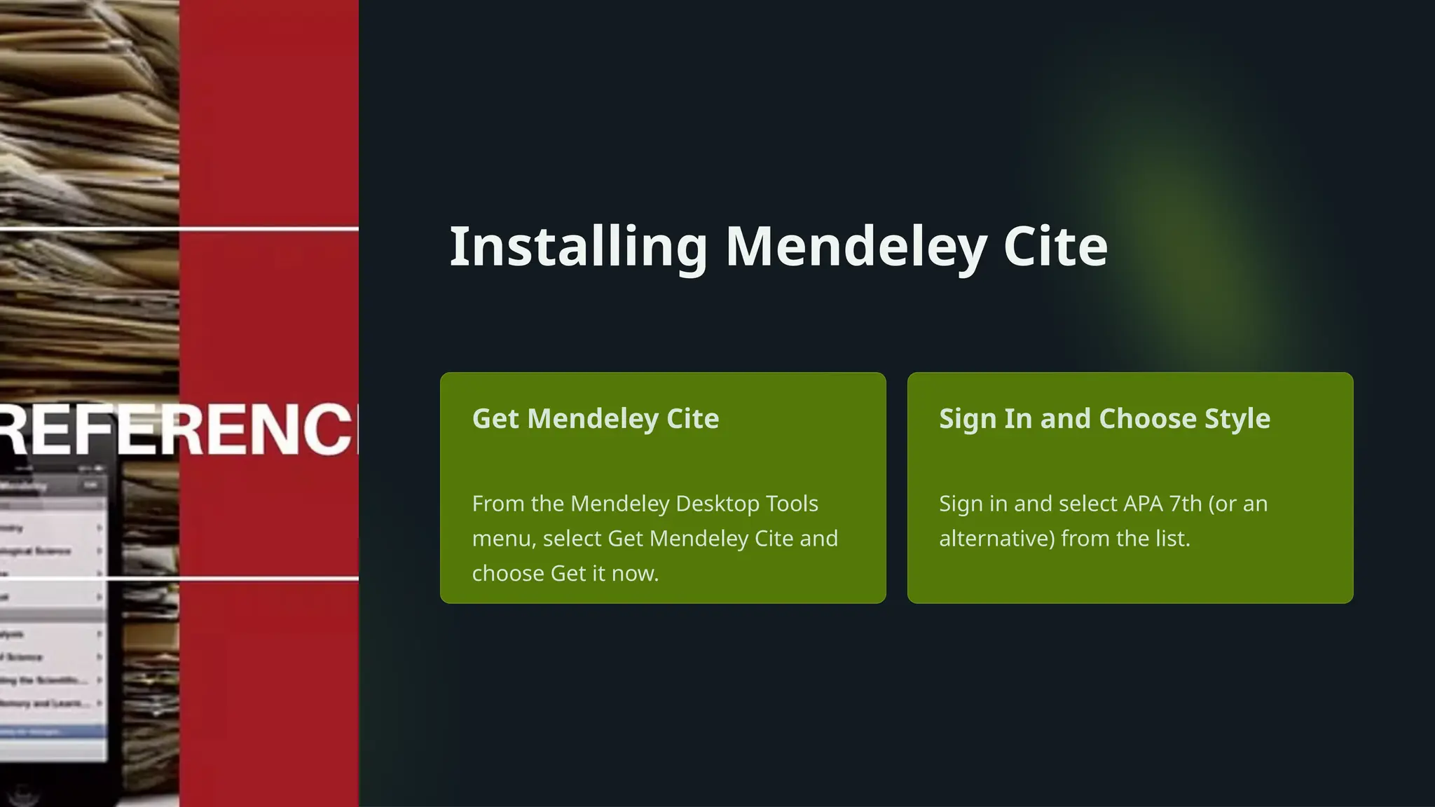 Using Mendeley Desktop with Mendeley Cite | PPTX