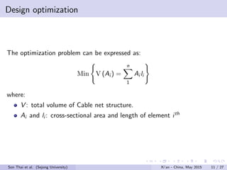 Using micro-genetic algorithm to optimize cable net structures | PPT
