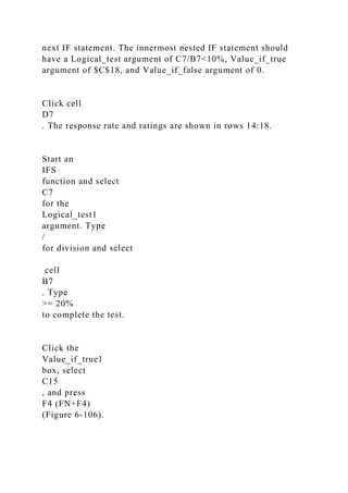 USING MICROSOFT EXCEL 2016 Independent Project 6-5 (Mac 2016) | DOCX