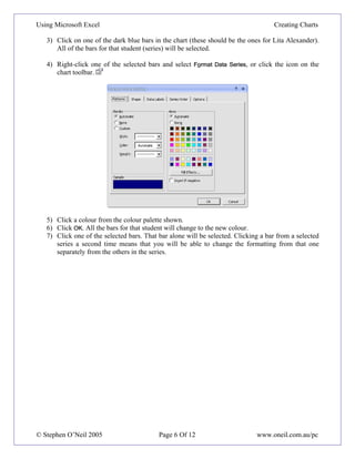 Using Microsoft Excel4 Charts Pdf