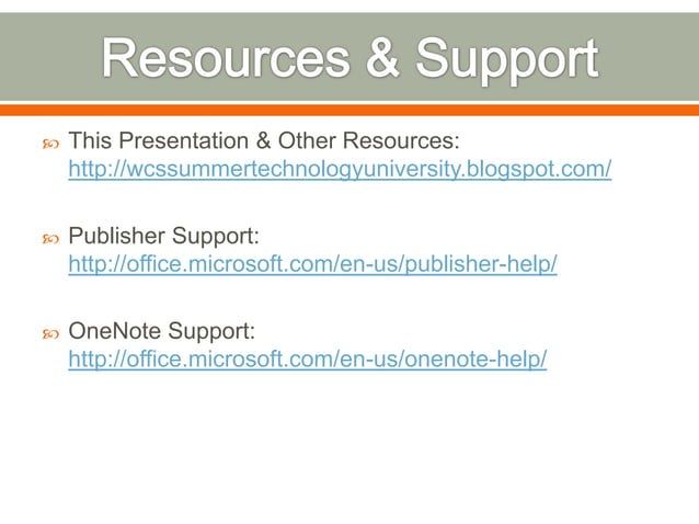 Using Microsoft Publisher & OneNote | PPT