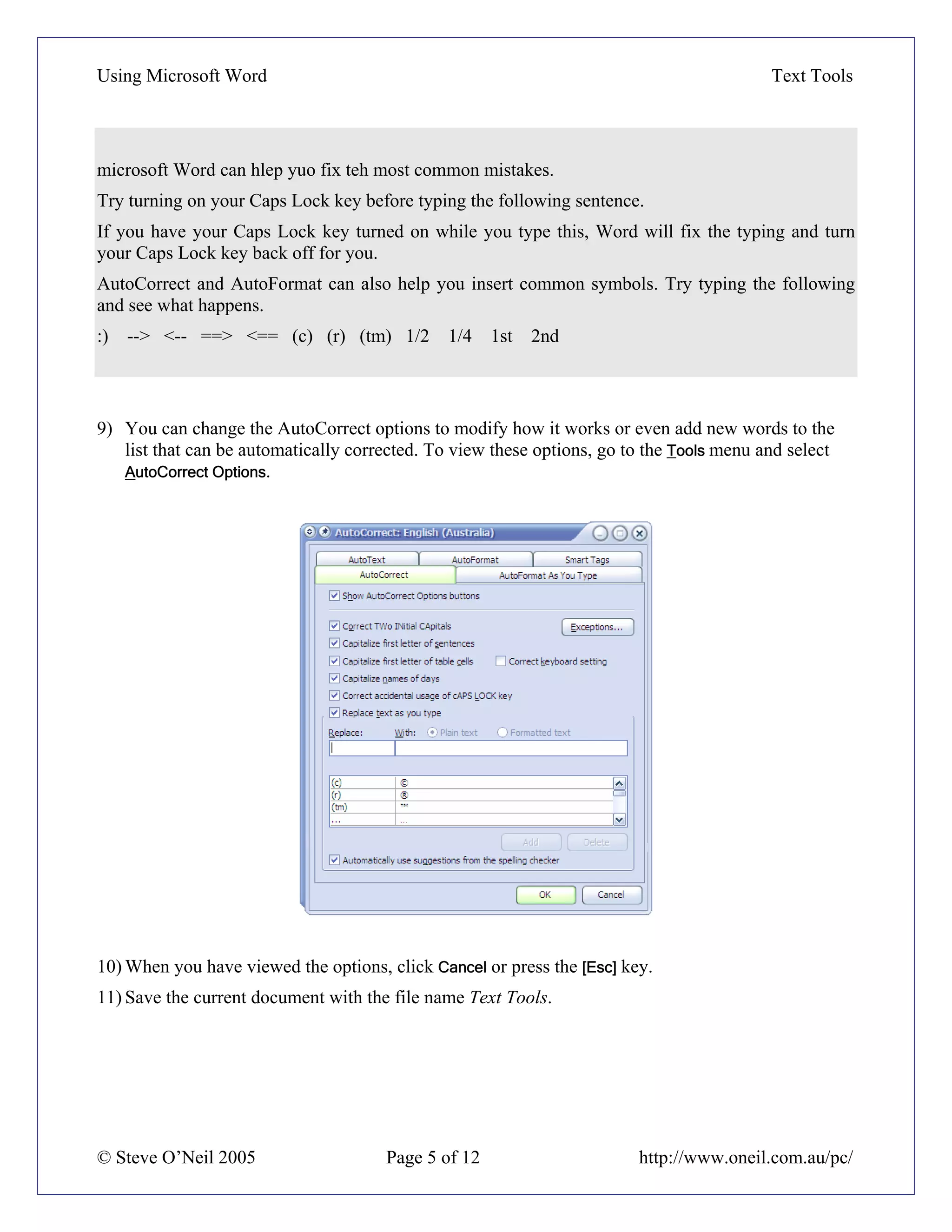 Using microsoftword4 texttools | PDF