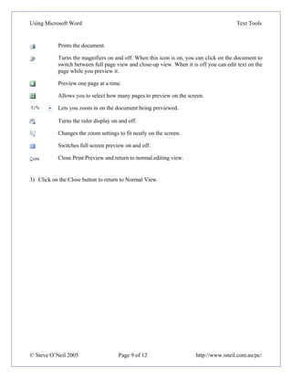 Using microsoftword4 texttools | PDF
