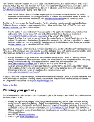 Using Military Lodging Facilities For Leisure | PDF