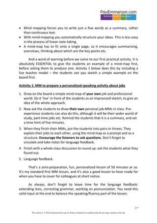 Using mind maps in Business English | PDF